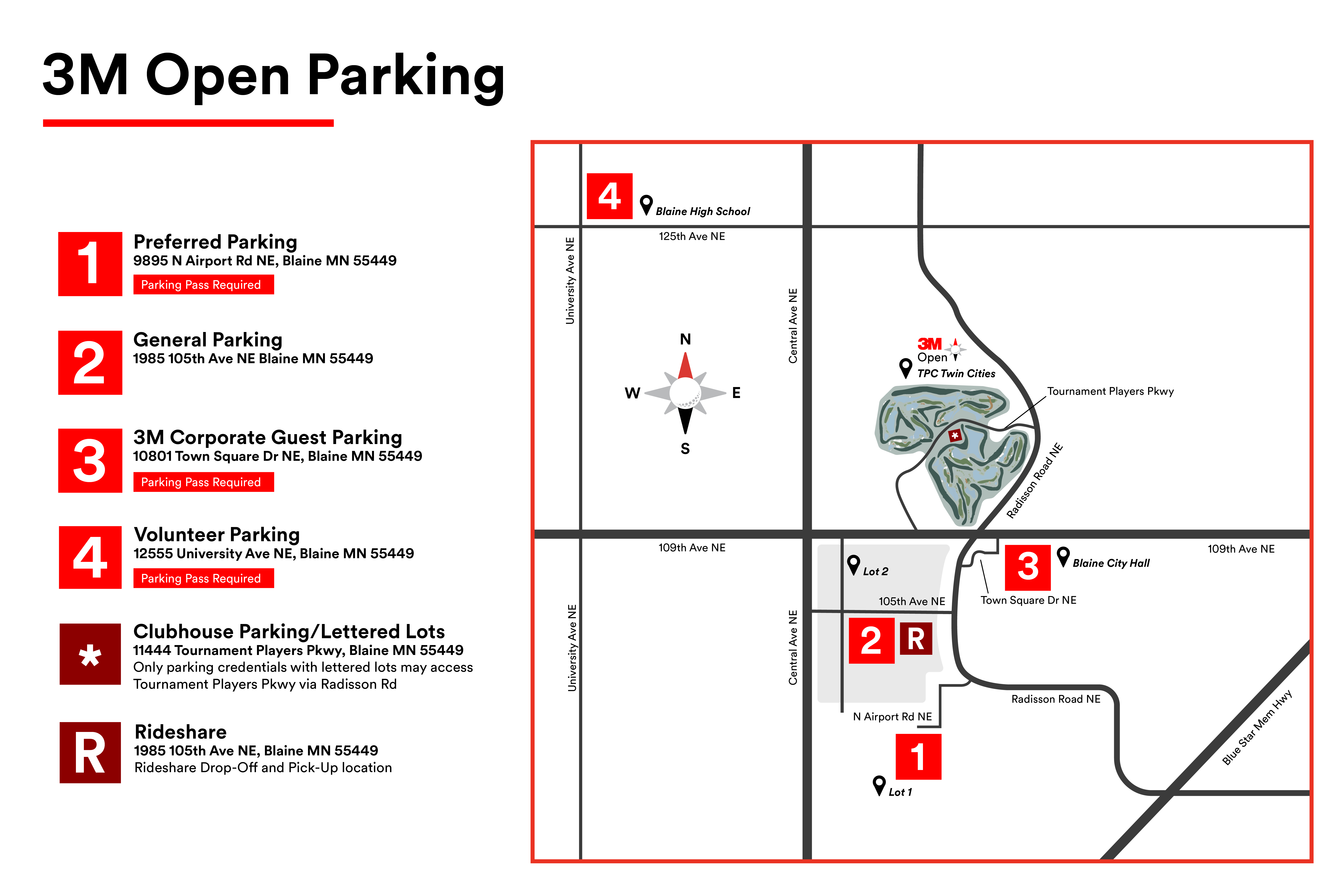 3M Open › Course & Parking Maps